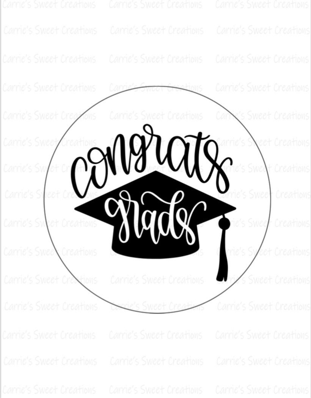 Congrats Grads Printable Tags, Graduation Cap Black Printables, Class ...