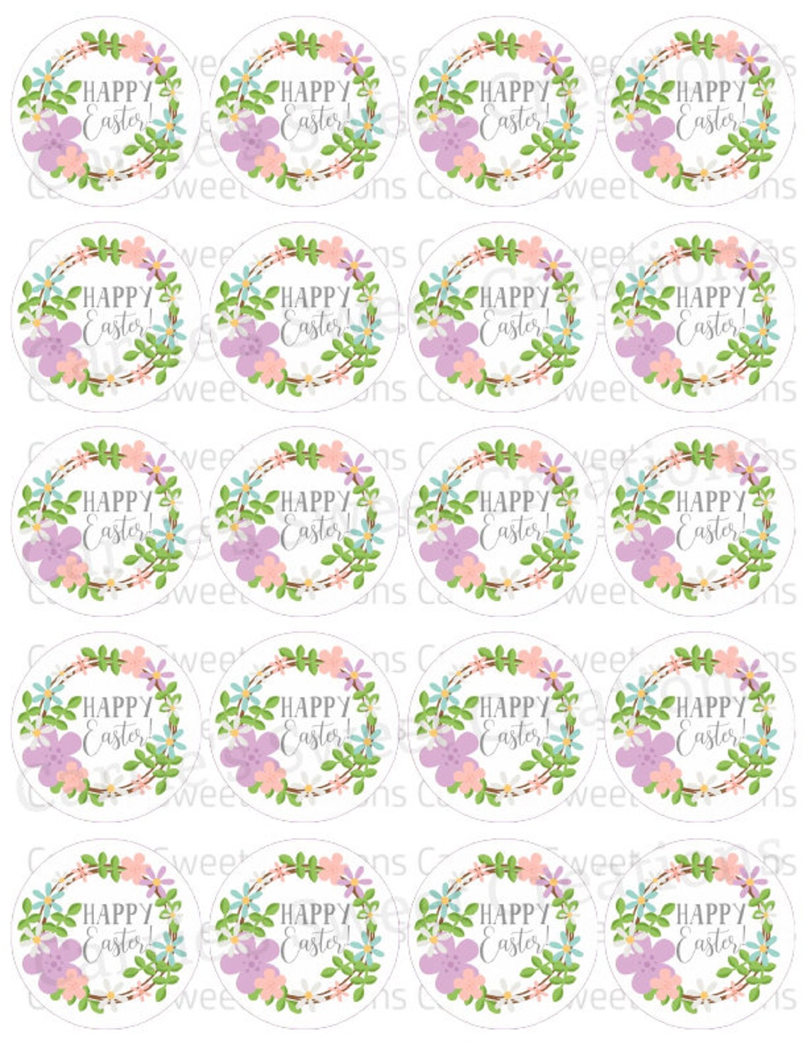 Easter Gift Tags Happy Easter Printable Easter Tags Floral | Etsy