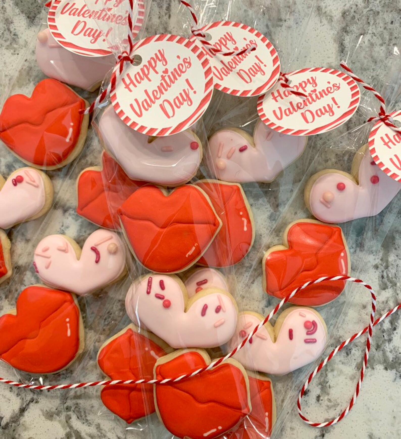 Happy Valentine's Day Printable Tag Gift Tag Cookie Tag - Etsy