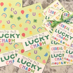 St. Patrick's Day 2.5" Printable Gift Tag- Cerealsly You're My Lucky ...