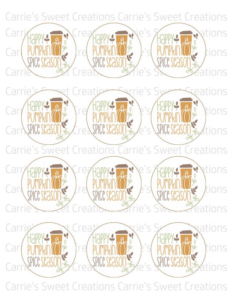 Happy Pumpkin Spice Season Printable Tag Fall Tags Pumpkin | Etsy