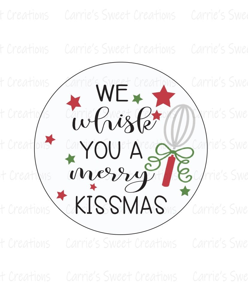 We Whisk You A Merry Kissmas Printable Tags- Cookie Tags- Christmas ...