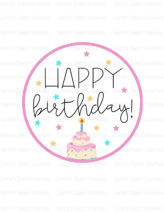 Etiquetas De Cumpleaños Imprimibles Imágenes De Etiquetas Redondas