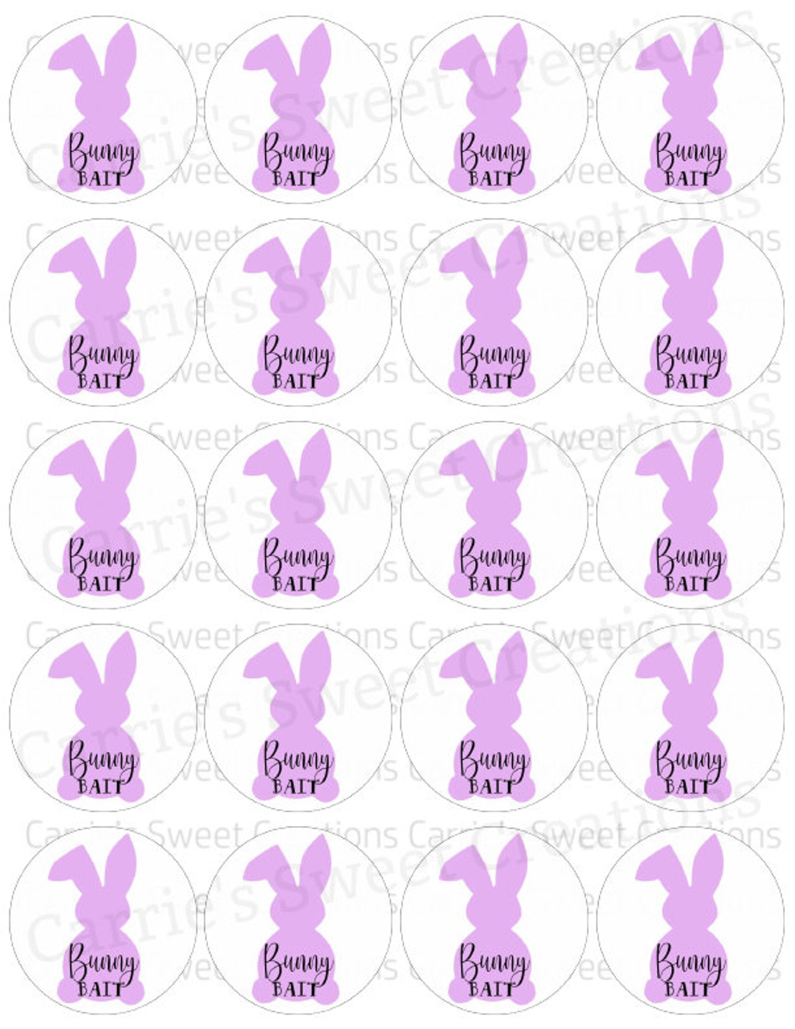 Bunny Bait Easter Printable Tags Easter Gift Tags Digital | Etsy