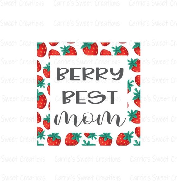 Mother's Day Printable Gift Tags Berry Best Mom | Etsy