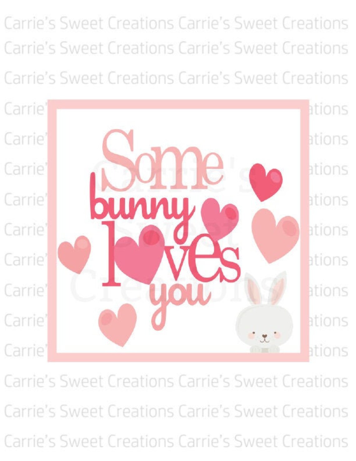 Some Bunny Loves You Printable Gift Tags Valentines Day | Etsy