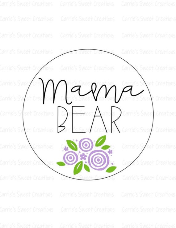 Mother's Day Printable Gift Tags Mama Bear Tag Floral | Etsy