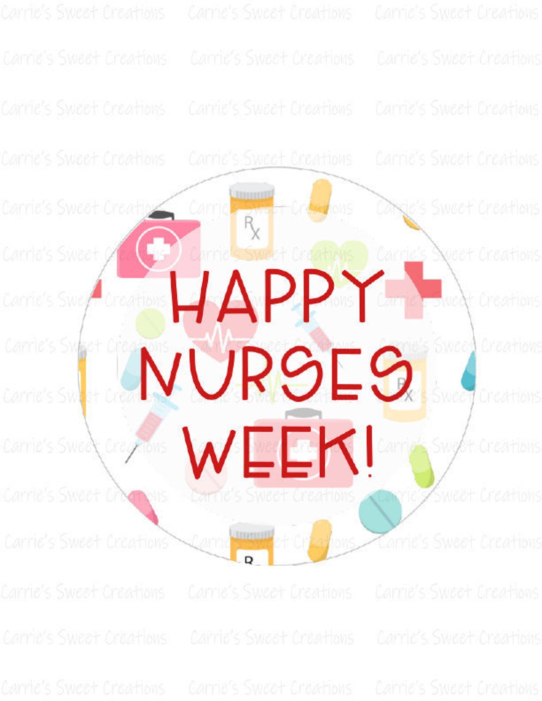 Happy Nurses Week Printable Tag- Nurse/doctor/medical Tag- Instant ...