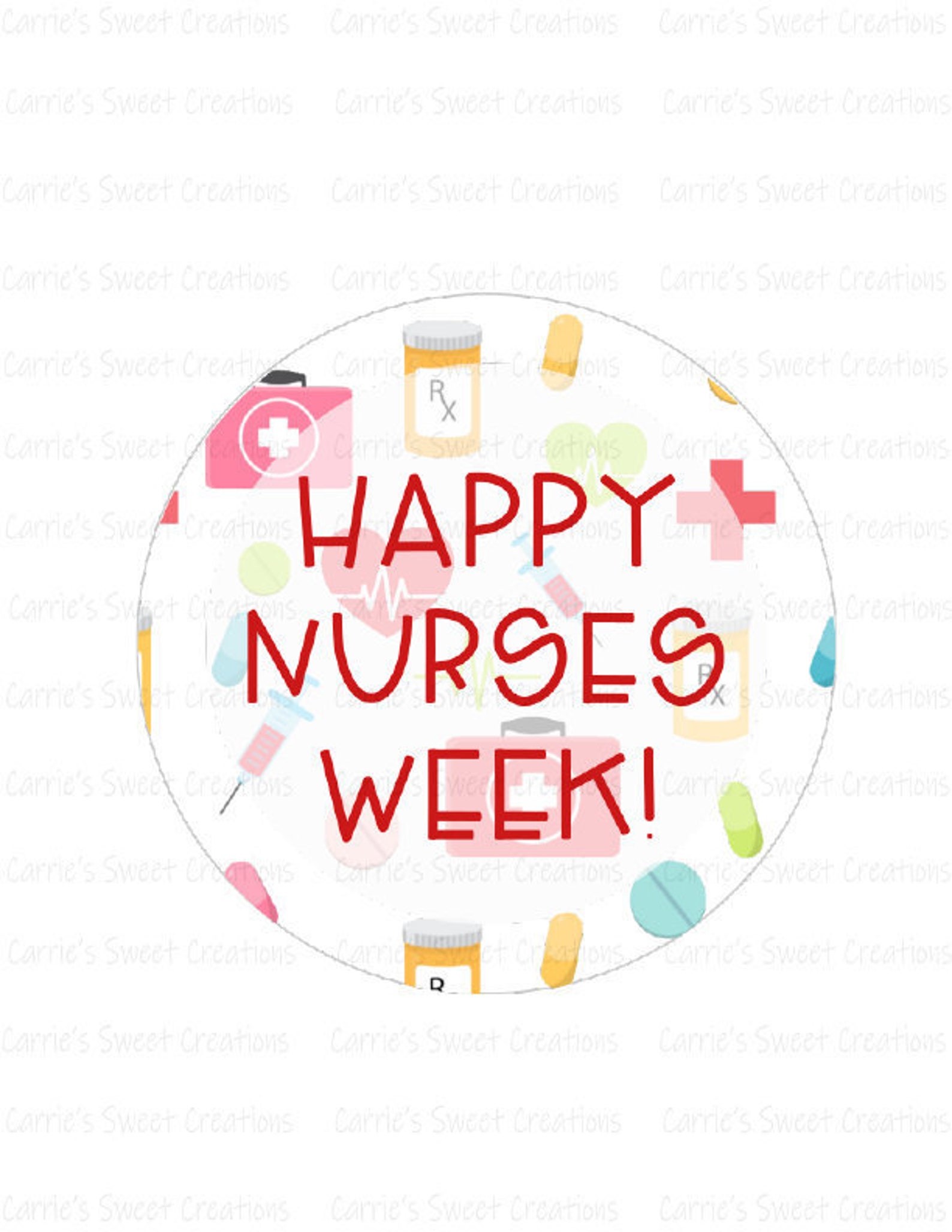 Happy Nurses Week Printable Tag Nurse/doctor/medical Tag | Etsy
