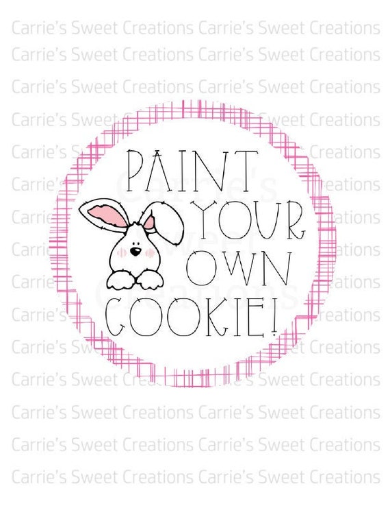 Easter Printable Tags-paint Your Own Cookie Tags Easter | Etsy