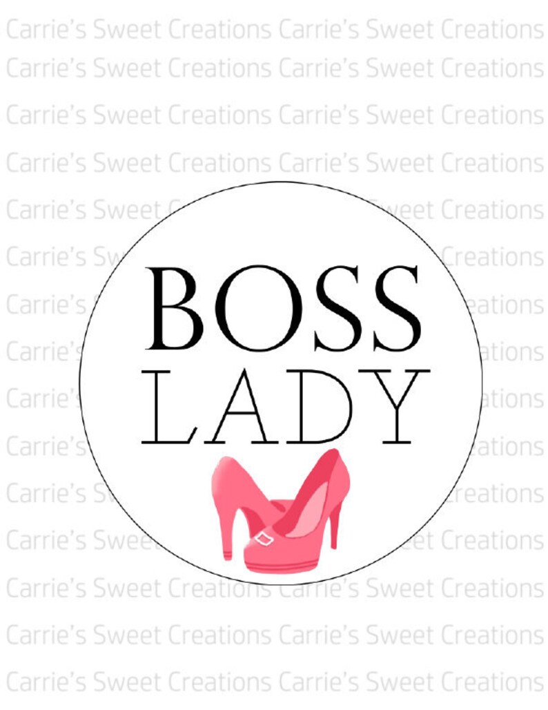 Boss Lady Printable Tags- Cookie Tags- Happy Boss's Day Party Tags ...