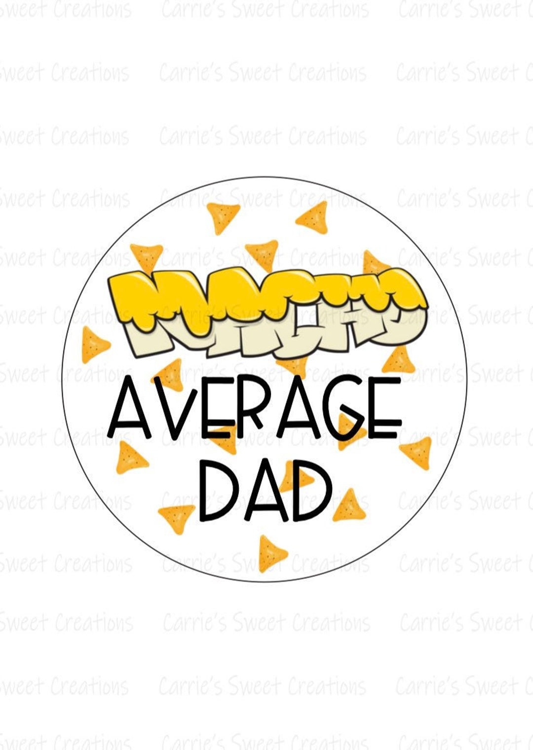 Nacho Average Dad Printable Tag- Fathers Day Gift Tags- Instant Digital ...