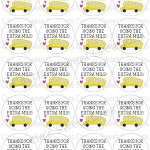 Bus Driver Appreciation Printable Tag- Thanks for Going the Extra Mile ...