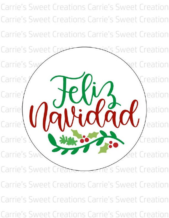 Feliz Navidad Printable Tag Cookie Tag Holiday Tag Merry | Etsy