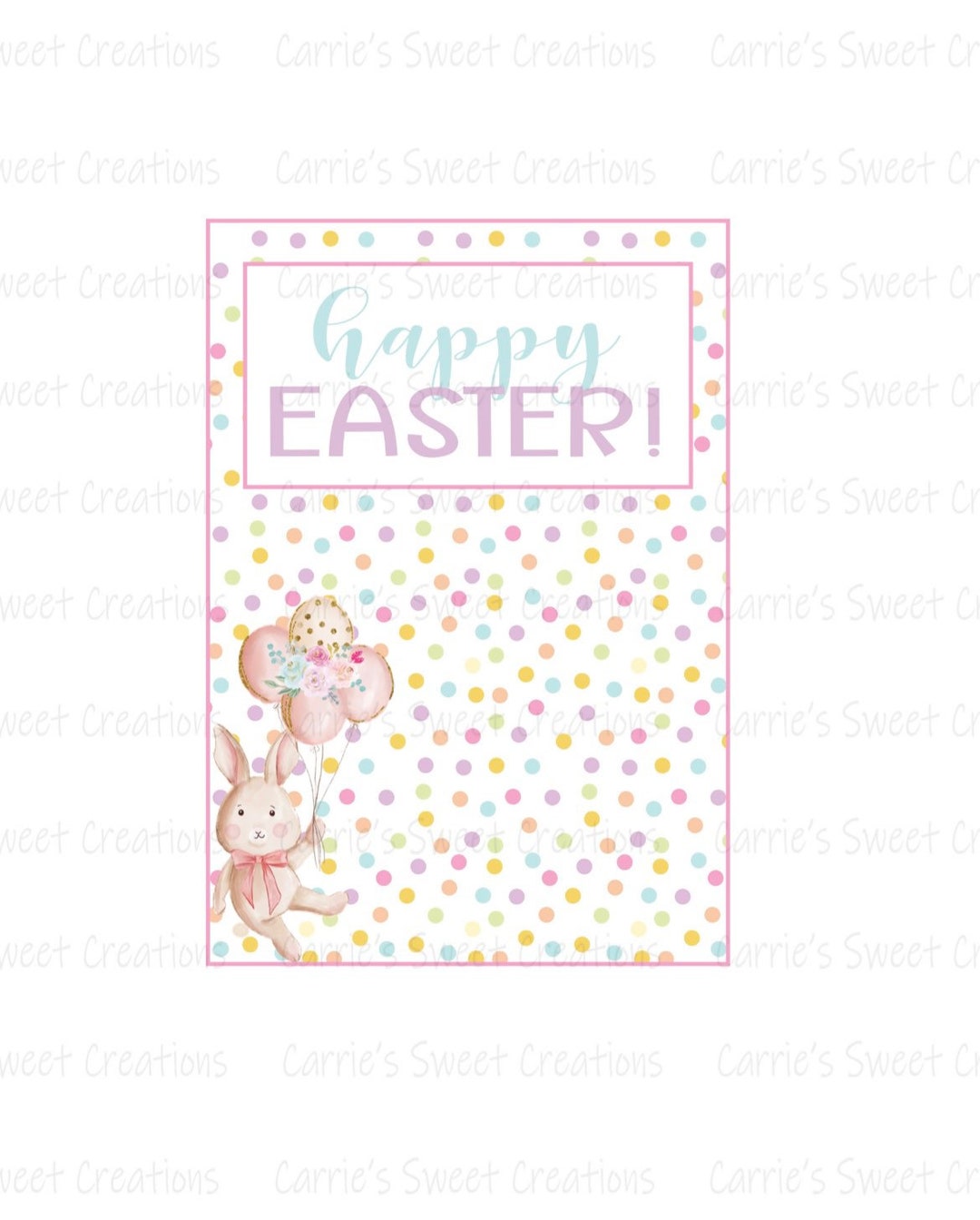 Happy Easter Cookie Card, Printable 3.5 X 5 Card, Cookie Cards, Easter ...