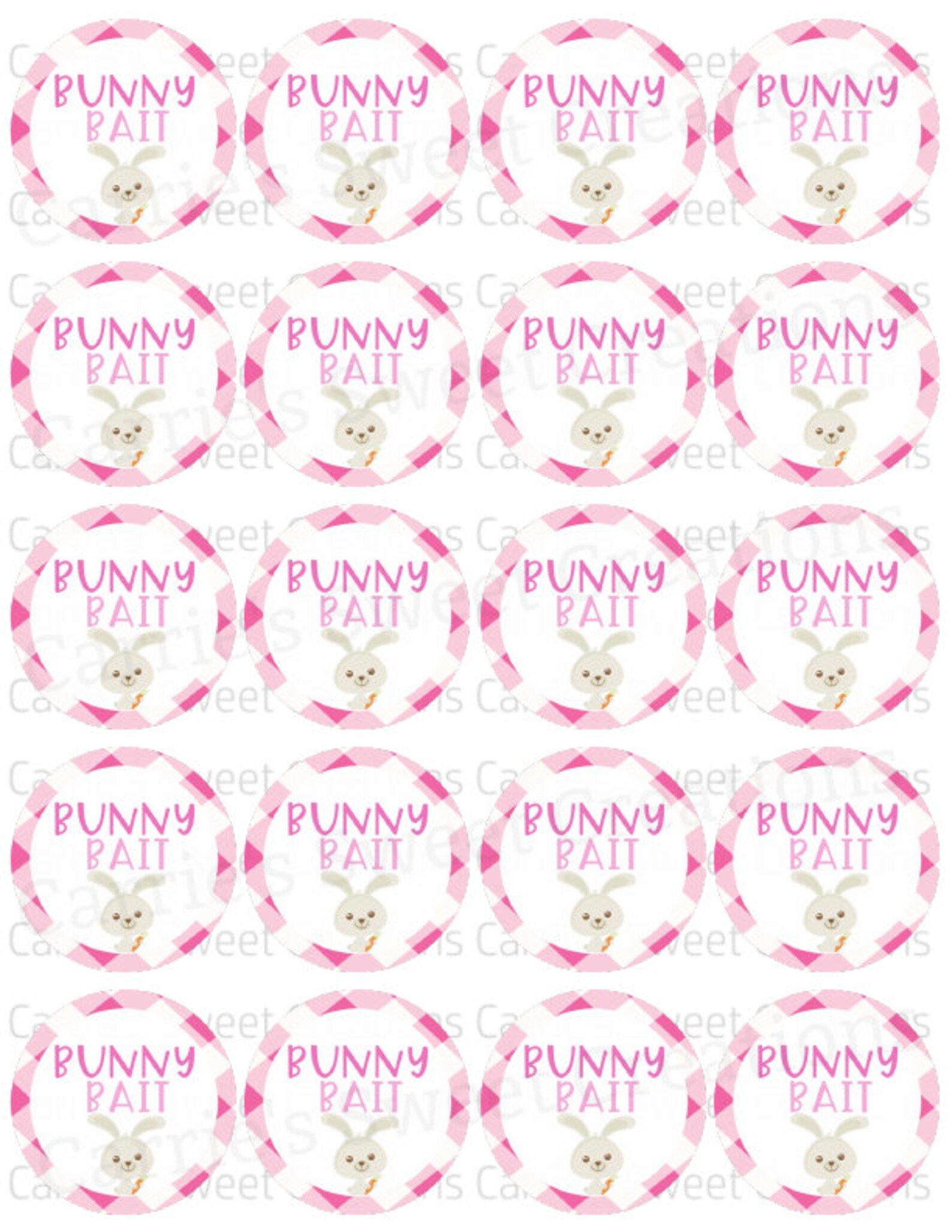 Bunny Bait Easter Printable Tags Cookie Tags Happy Easter | Etsy