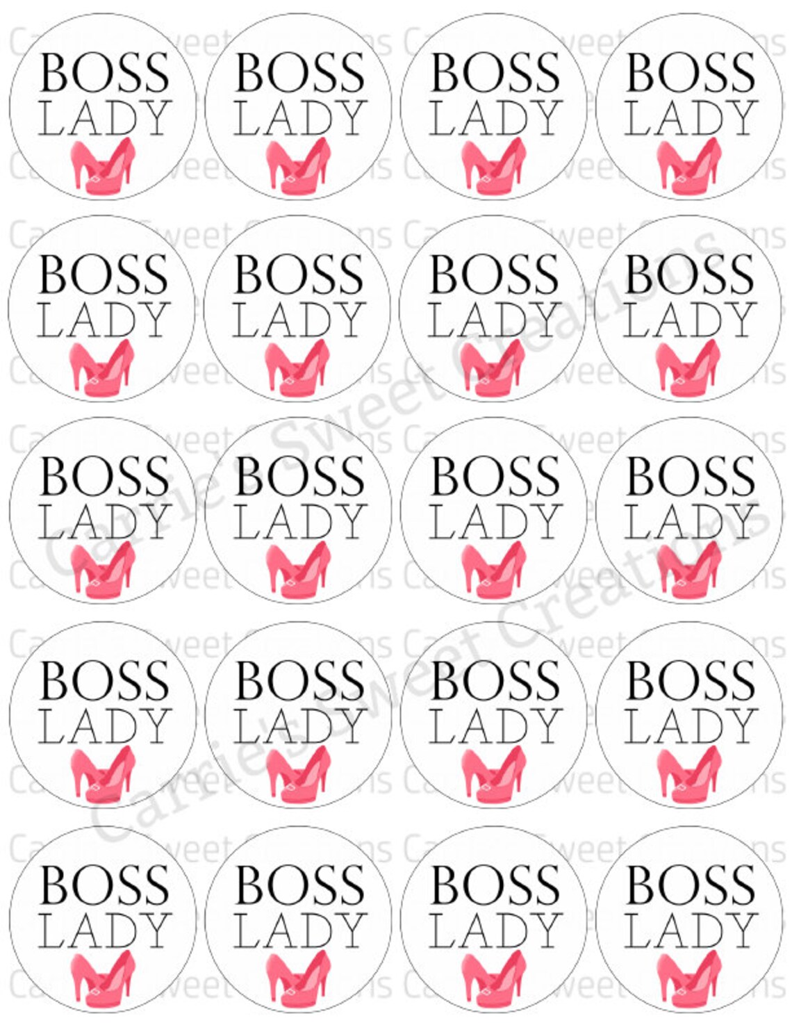 Boss Lady Printable Tags Cookie Tags Happy Boss's Day - Etsy