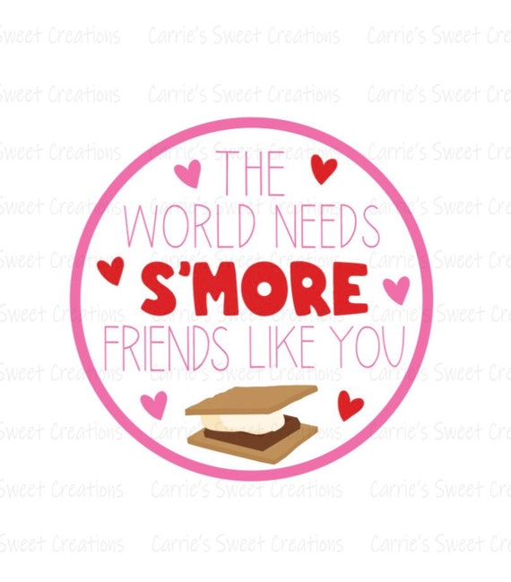 S'more Friends Like You Printable Valentine Tag | Etsy