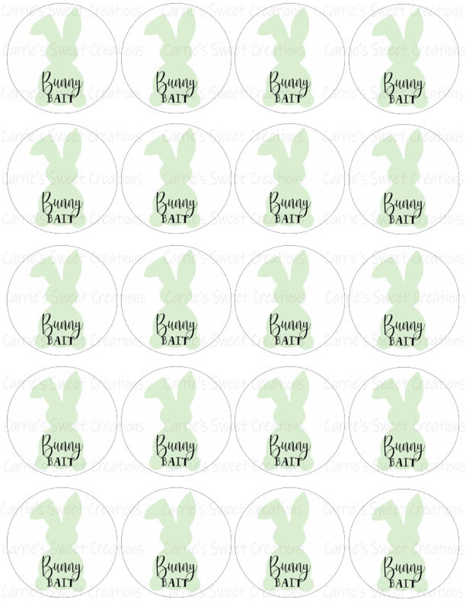 Bunny Bait Easter Printable Tags Instant Digital Download - Etsy