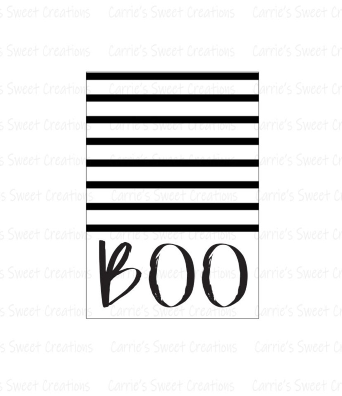 Boo Printable Card 3.5x5 Cookie Card Halloween | Etsy