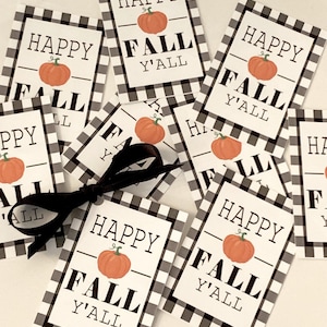Happy Fall Y'all Gift Tag- Cookie Tags- Tags- Bag Tags- Fall Tags ...