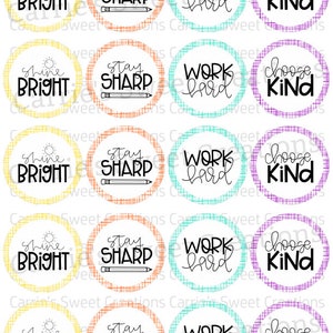 School Inspiration Printable Tags Instant Digital Download - Etsy