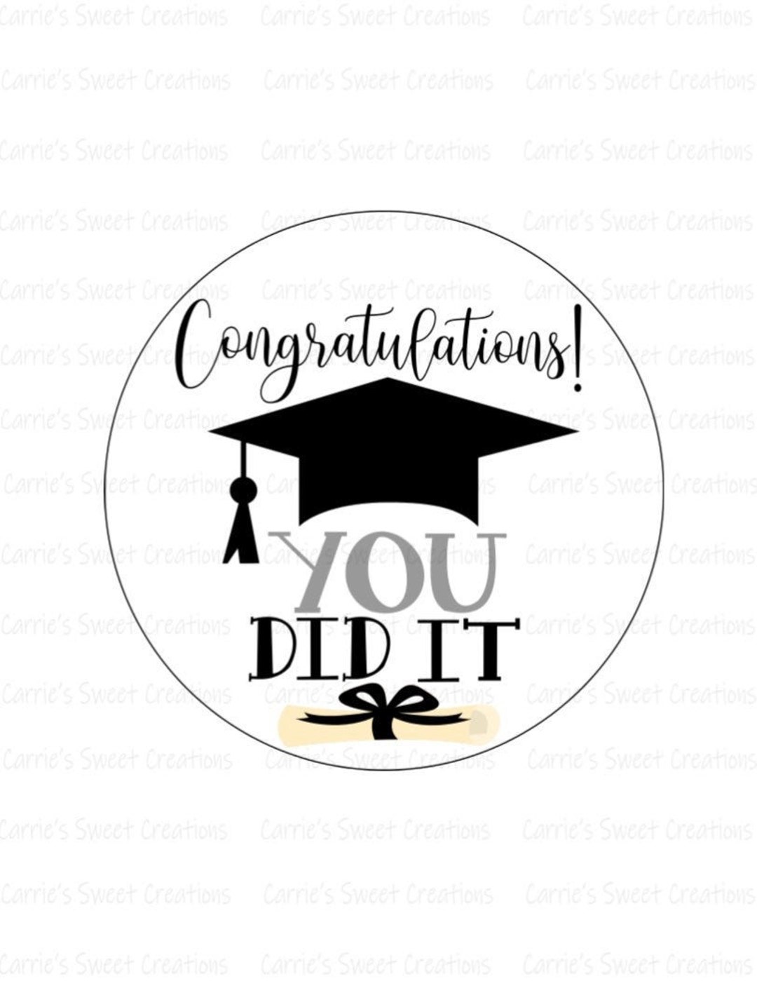 Graduation Printable Tags, Congratulations You Did It, Class of 2020 ...