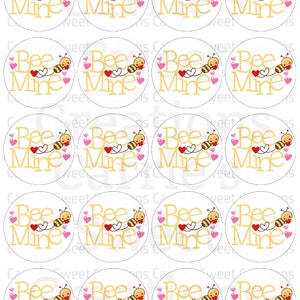Bee Mine Printable Tag- Gift Tag- Cookie Tag- Valentine's Day- Bumble ...
