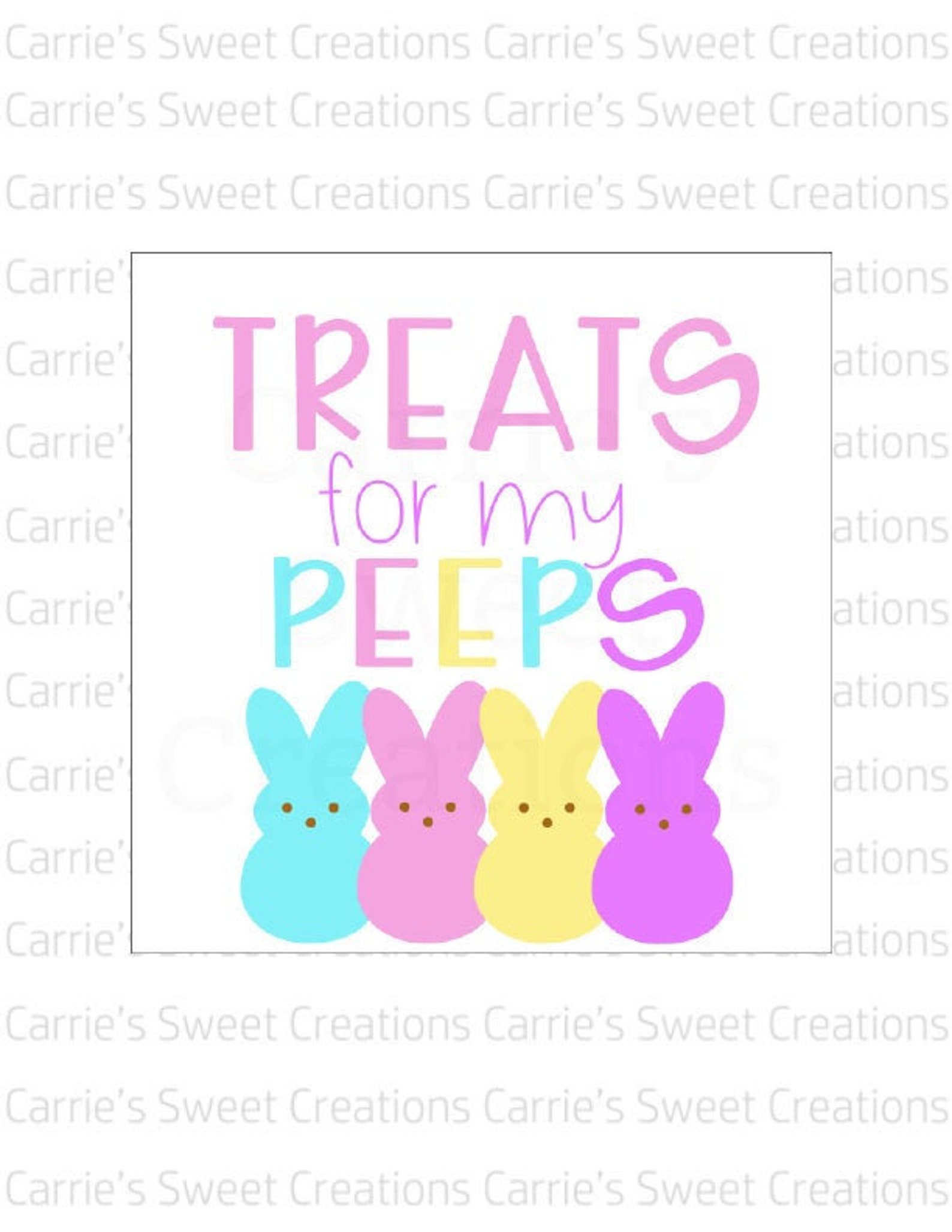 Peeps Printable Tags Treats for My Peeps Gift Tags Happy Easter Gift ...