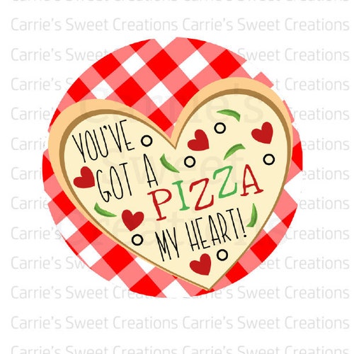 Pizza My Heart Stickers Valentine's Day Pizza Box - Etsy
