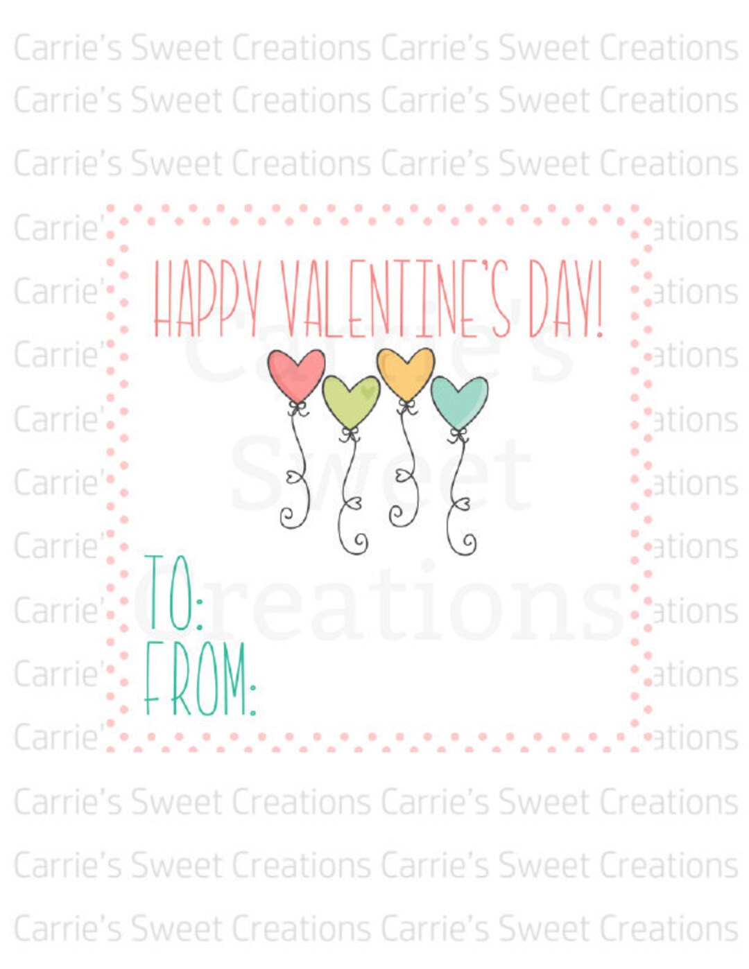 Happy Valentine's Day Gift Tag Printables- to & From Gift Tags ...