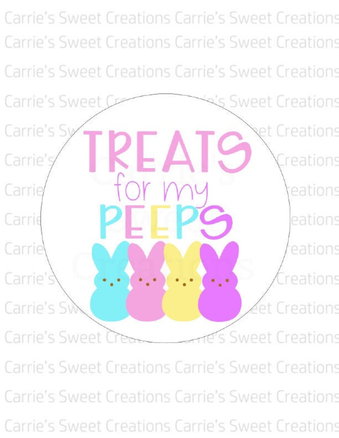 Peeps Printable Tags Treats for My Peeps Gift Tags Happy | Etsy