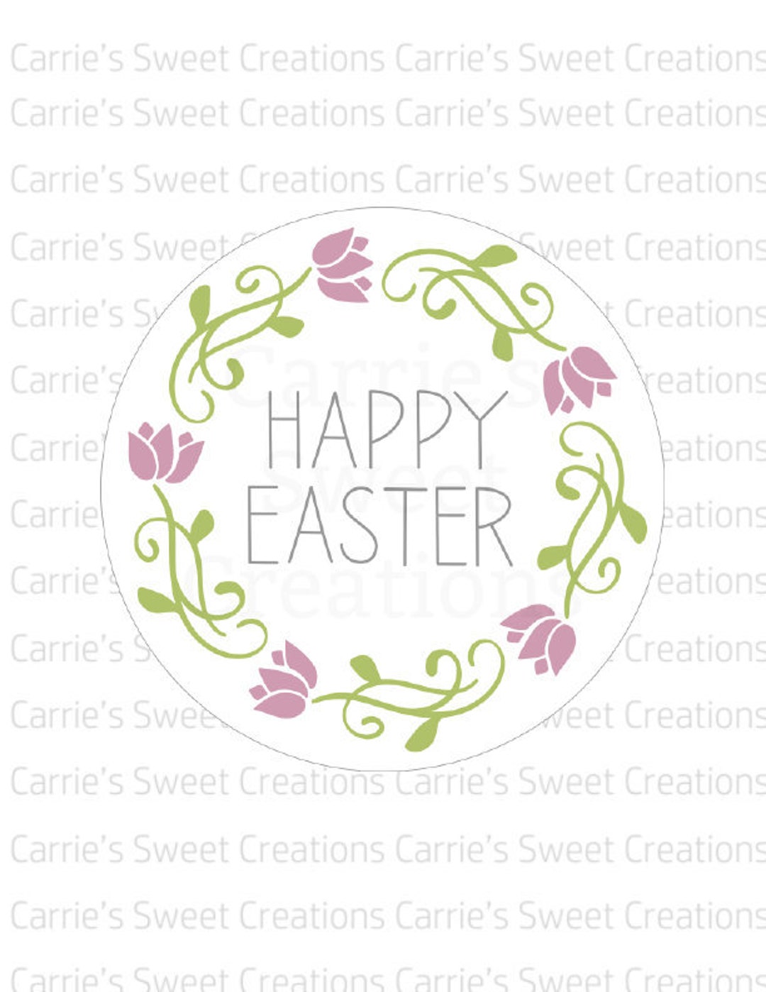 Happy Easter Printable Tags- Cookie Tags- Floral Easter Gift Tags ...