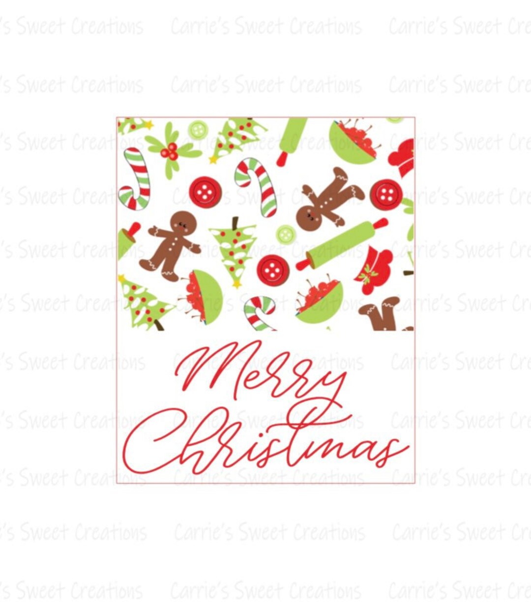 Gingerbread Man Merry Christmas Printable 2x3 Tag, Christmas Gift Tags ...