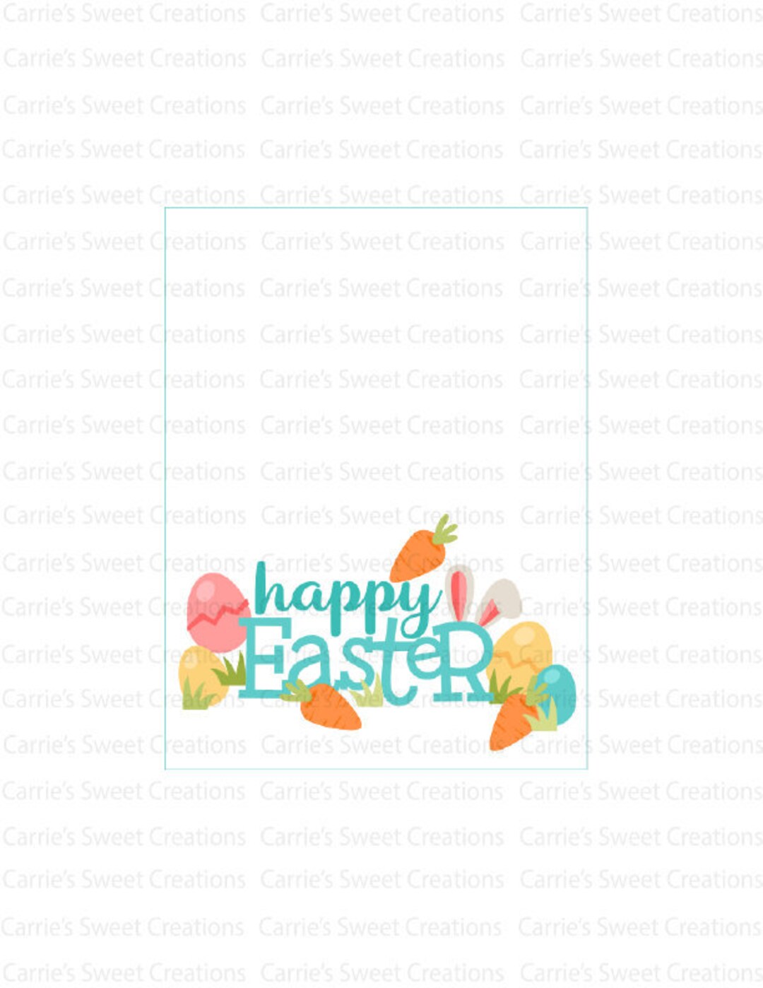 Happy Easter Bag Topper 3x4 Inch Printables, Cookie Toppers, Happy ...