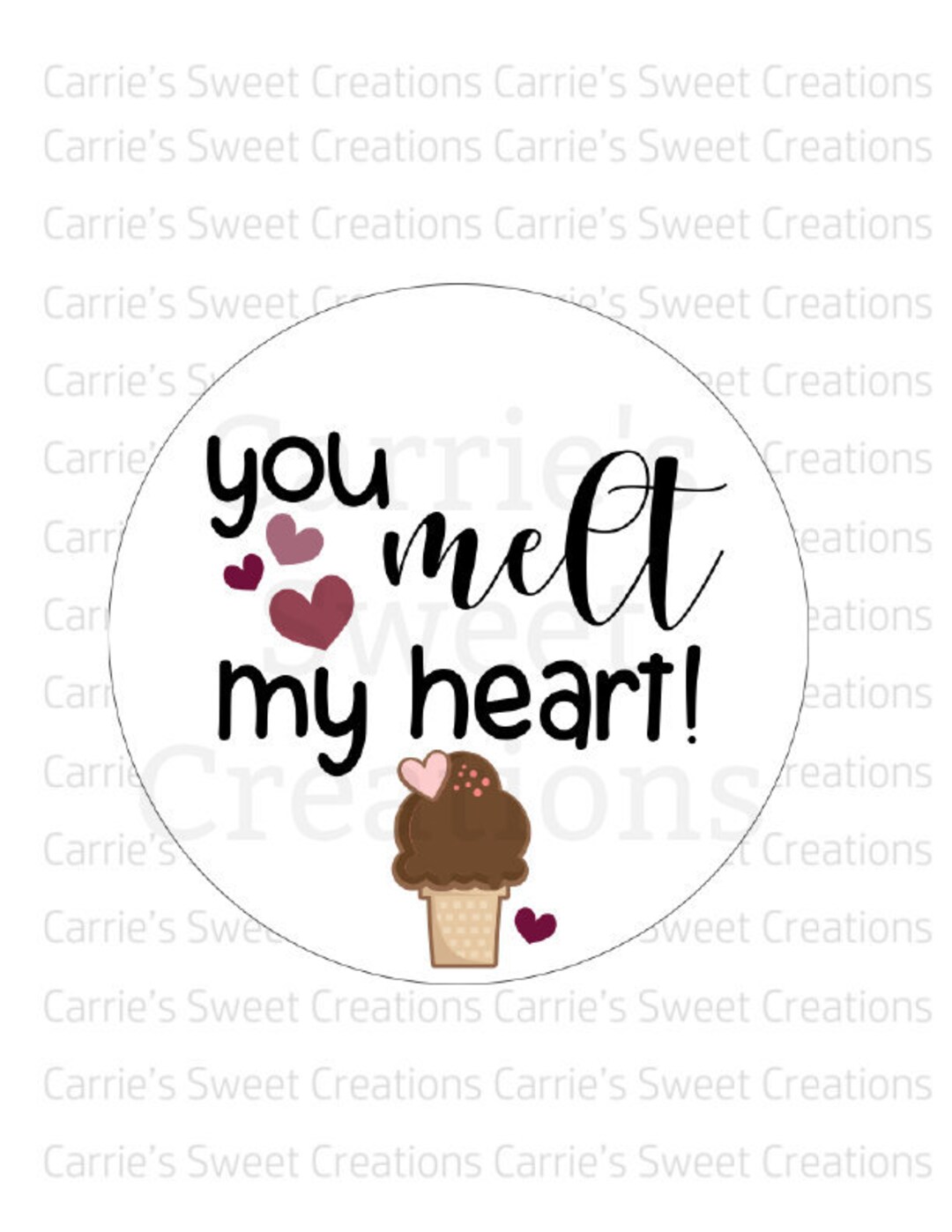 You Melt My Heart- Valentine's Day Printable Tags- Cookie Tags- Bag ...
