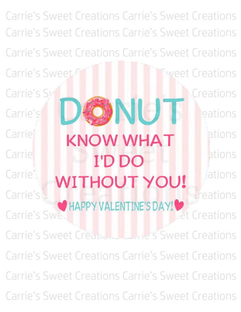 DONUT Know What I'd Do Without You Printable Tag Gift - Etsy