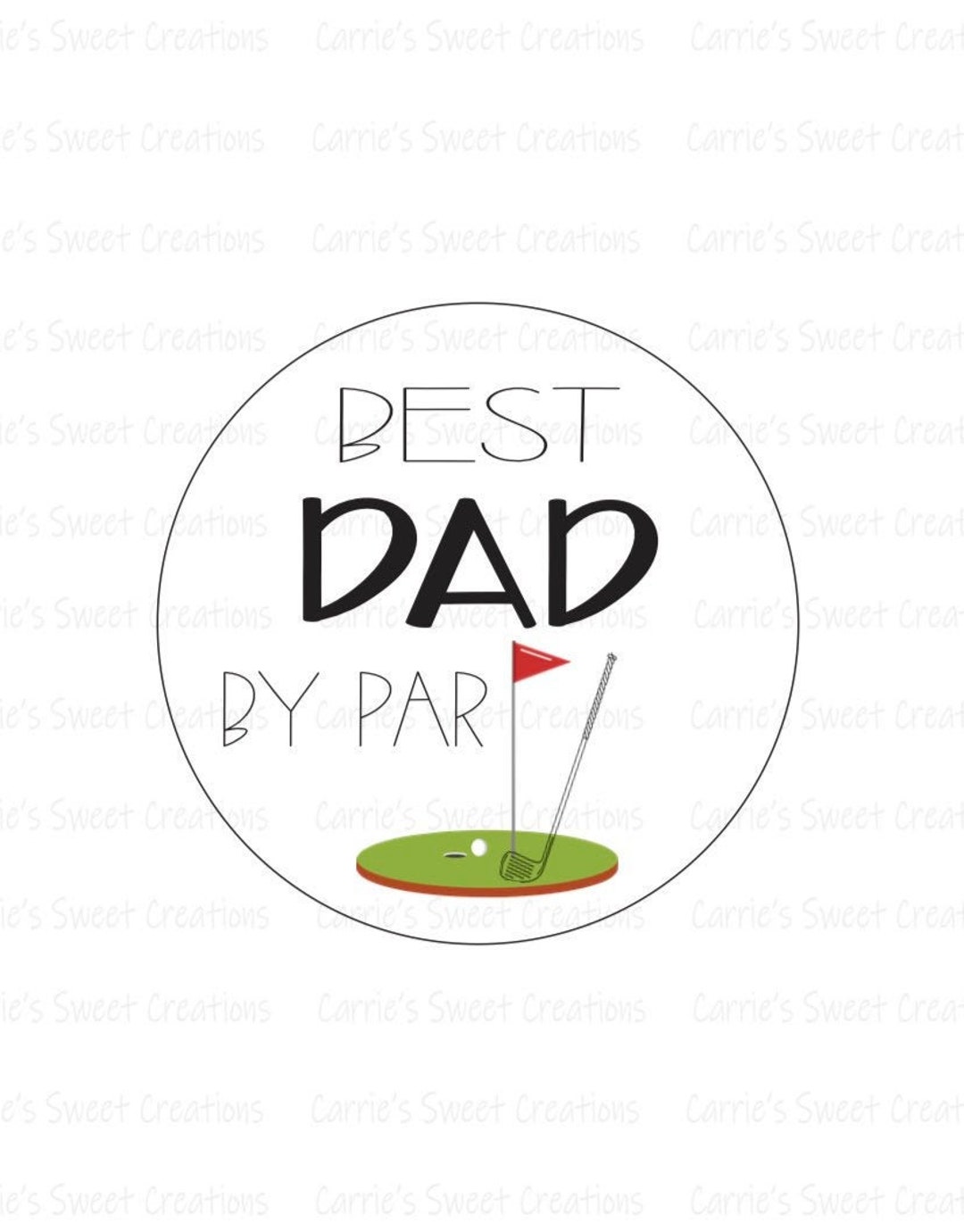 Father's Day Printable Tags- Best Dad by Par Gift Tag- Golfing Gift Tag ...