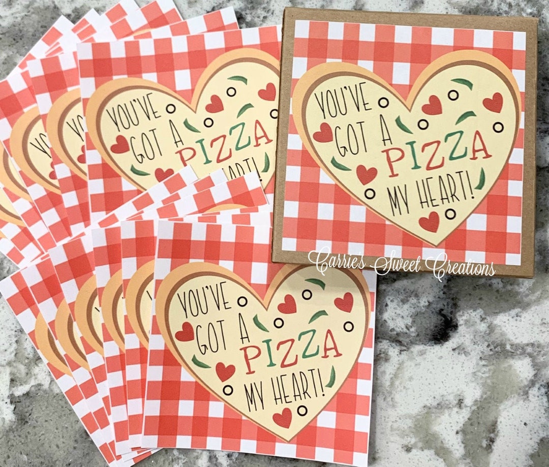 Pizza My Heart! Stickers- Valentine's Day Pizza Box Stickers - Etsy