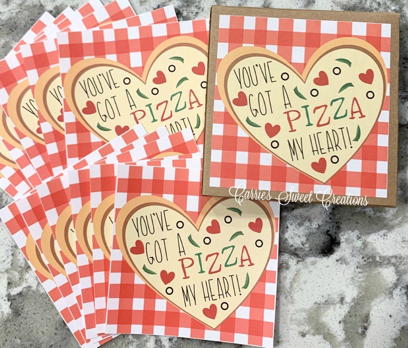 Pizza My Heart Stickers Valentine's Day Pizza Box - Etsy
