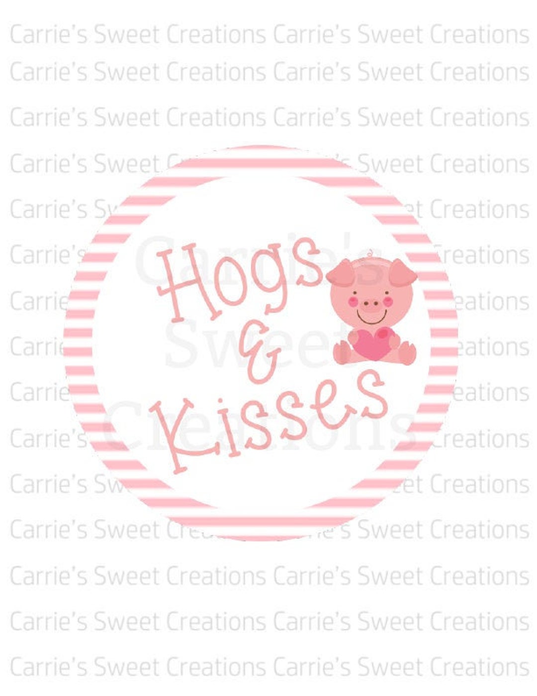 Hogs & Kisses Valentine's Day Printables Gift Tags Cookie Tags Happy ...