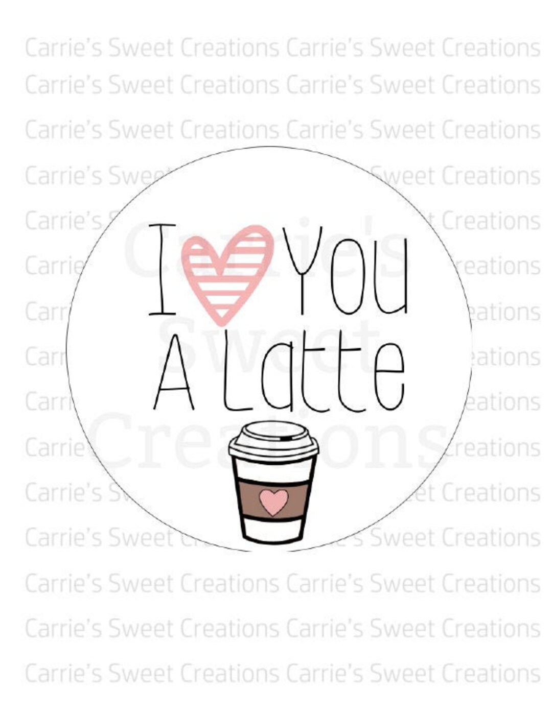 I Love You A Latte- Valentine's Day Printable Tags- Cookie Tags- Bag ...
