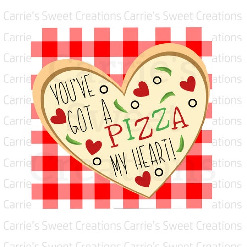 Pizza My Heart Stickers Valentine's Day Pizza Box - Etsy