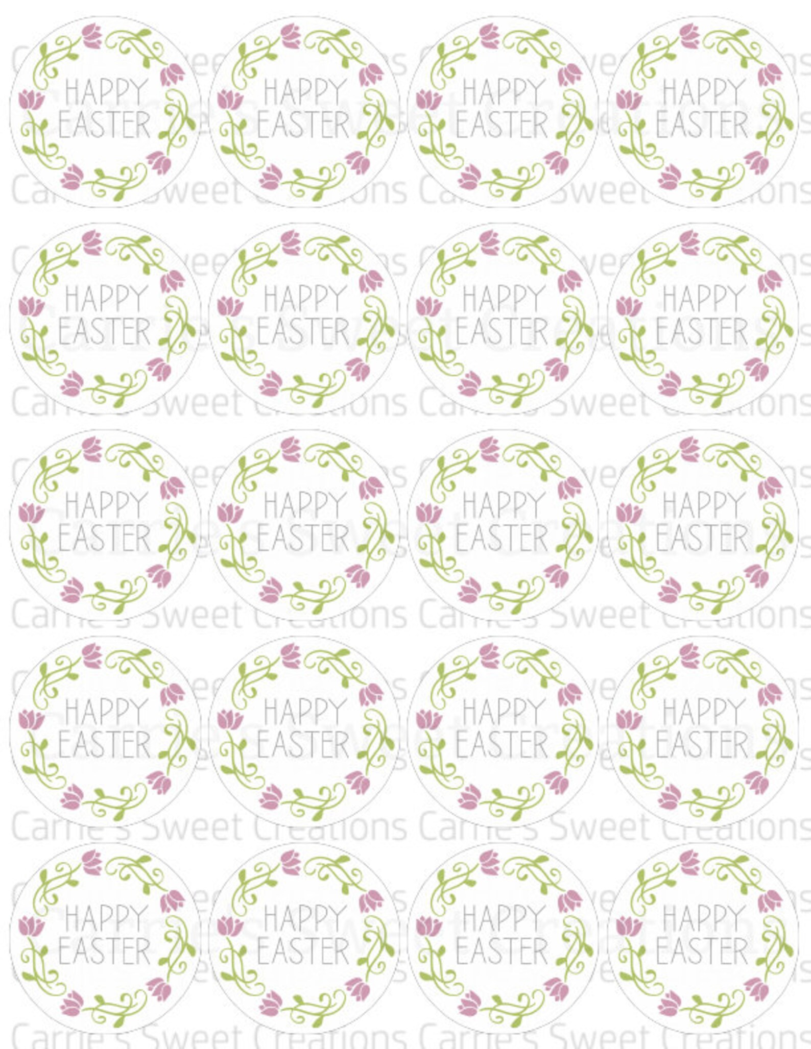 Happy Easter Printable Tags Cookie Tags Floral Easter Gift | Etsy