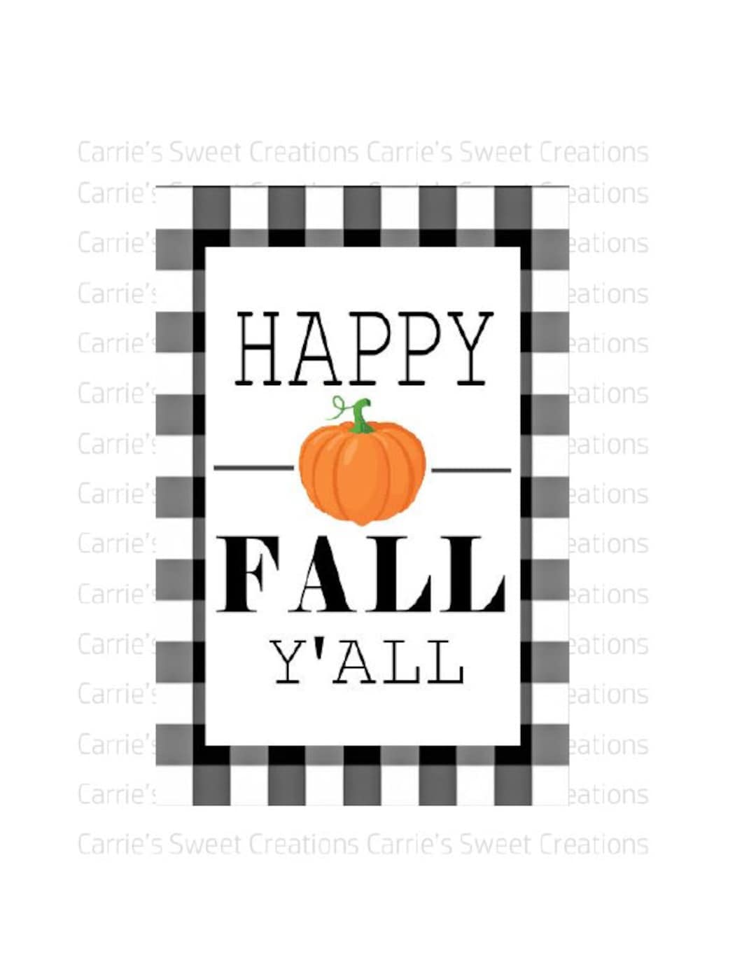 Happy Fall Y'all Gift Tag- Cookie Tags- Tags- Bag Tags- Fall Tags ...