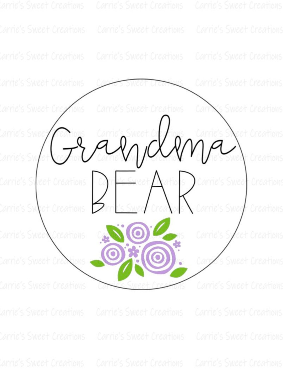 Mother's Day Printable Gift Tags- Grandma Bear Tag- Floral Tag- Instant ...