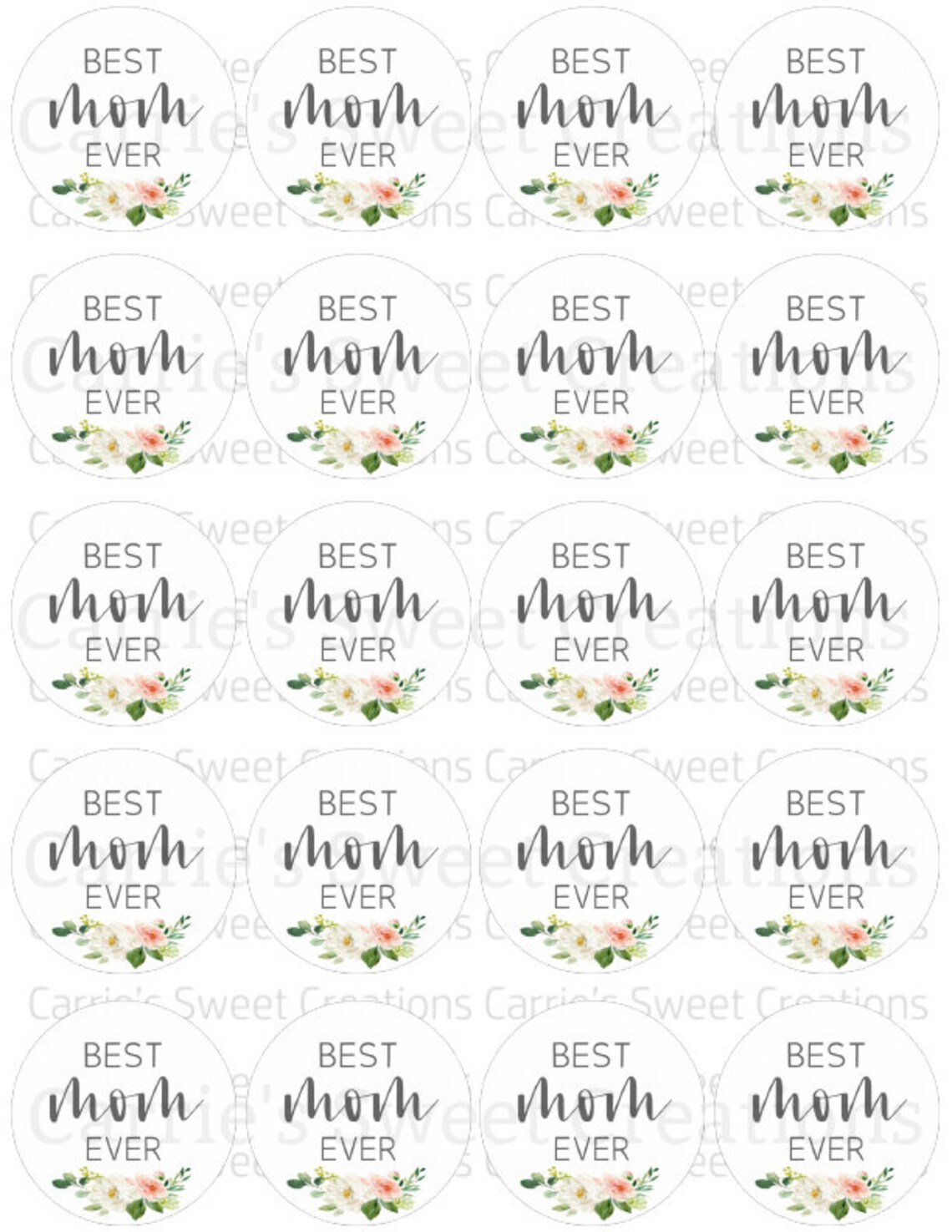 Best Mom Ever Printable Gift Tags Happy Mother's Day | Etsy