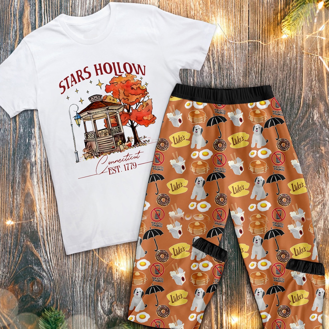 Stars Hollow Gilmore Girls Pajamas Set Gilmore Girls - Etsy