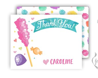 Candy Thank You Card | Etsy