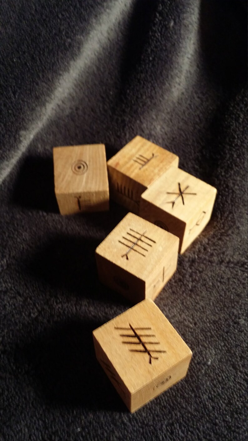 Ogham Dice Hand-made Celtic Ogham Set on Dice - Etsy